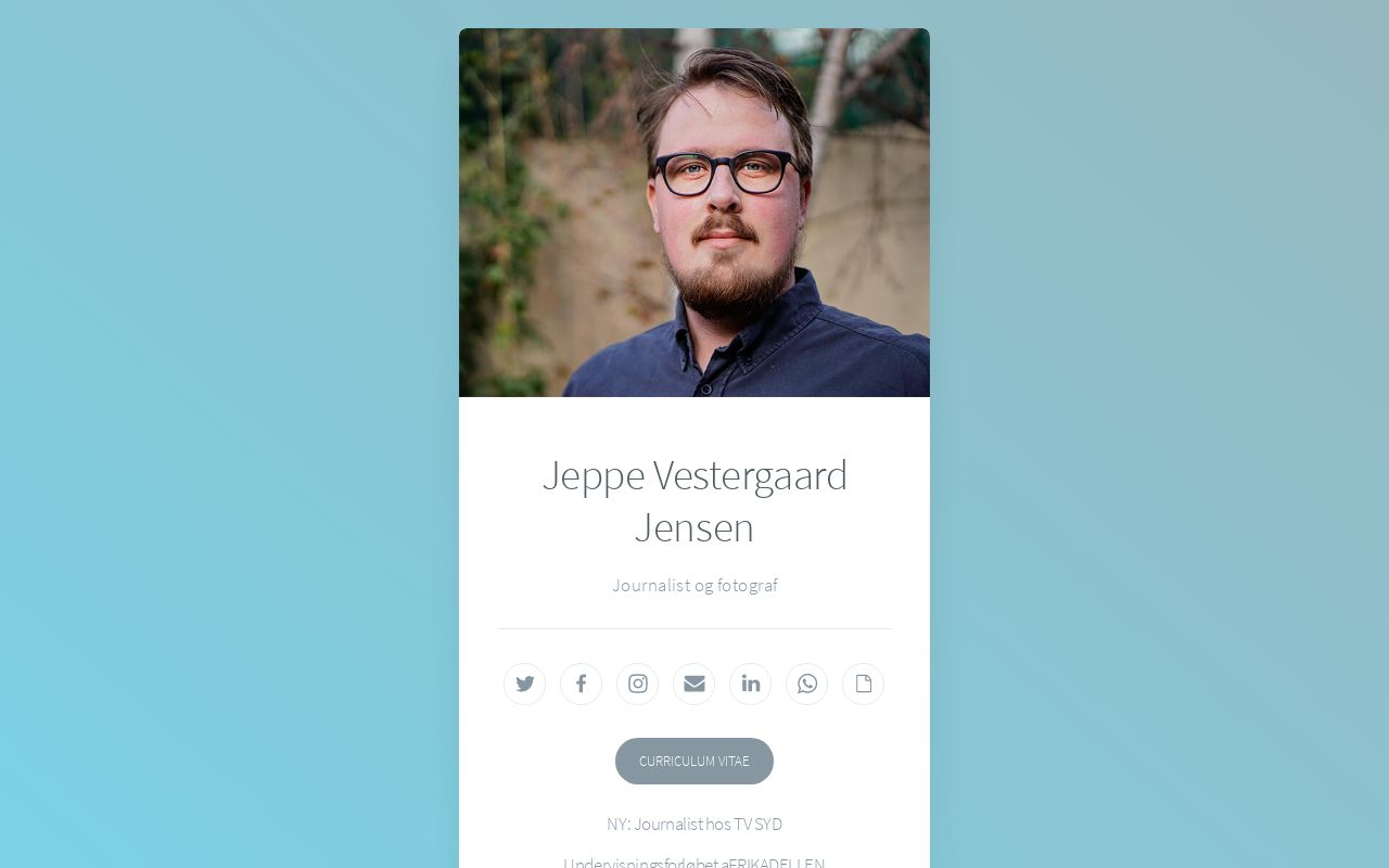 Jeppe Vestergaard Jensen // Journalist & fotograf